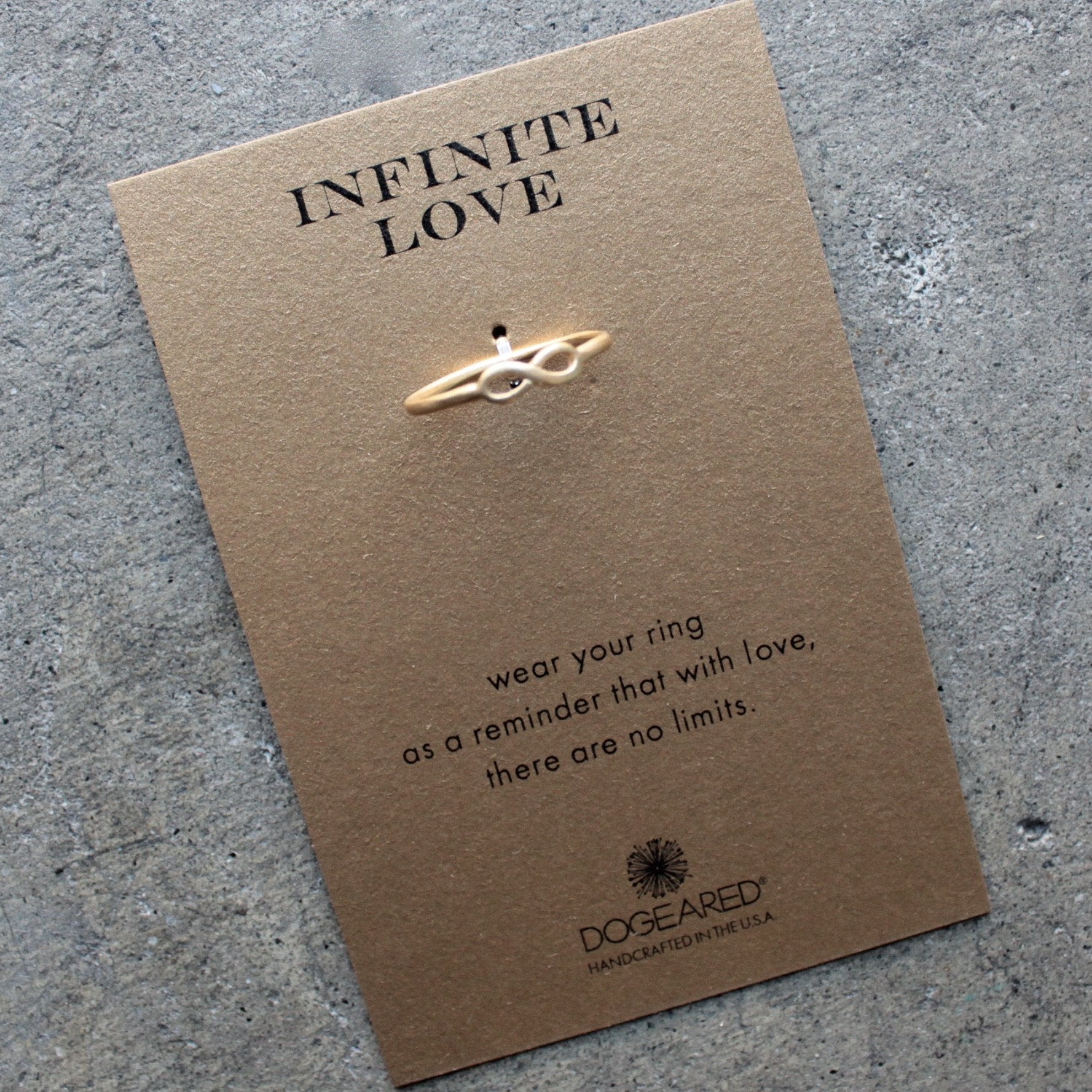 Dogeared - Infinite Love Infinity Ring in Gold or Silver – Shop Hearts