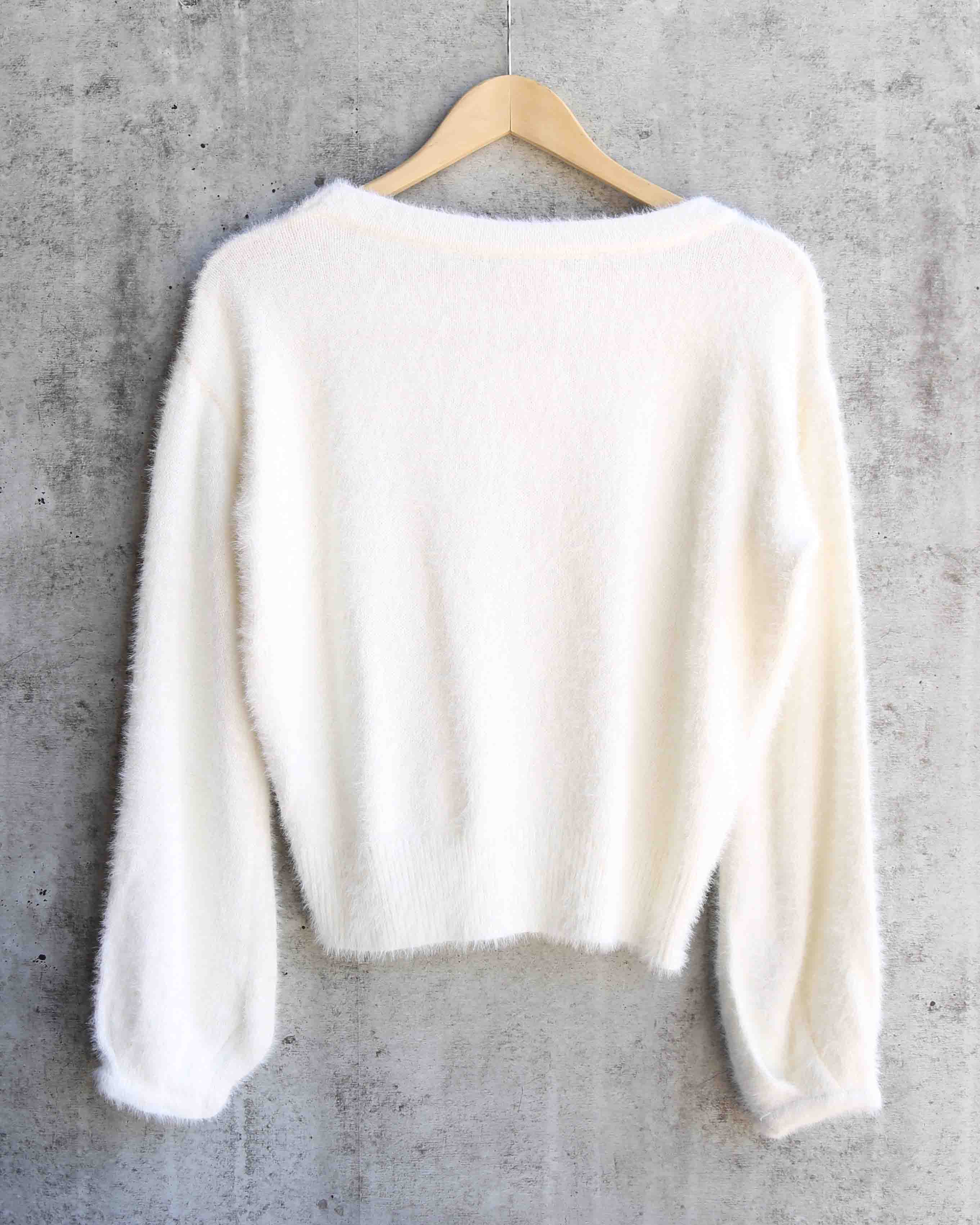 Fuzzy Cropped Sweater in More Colors – Shop Hearts