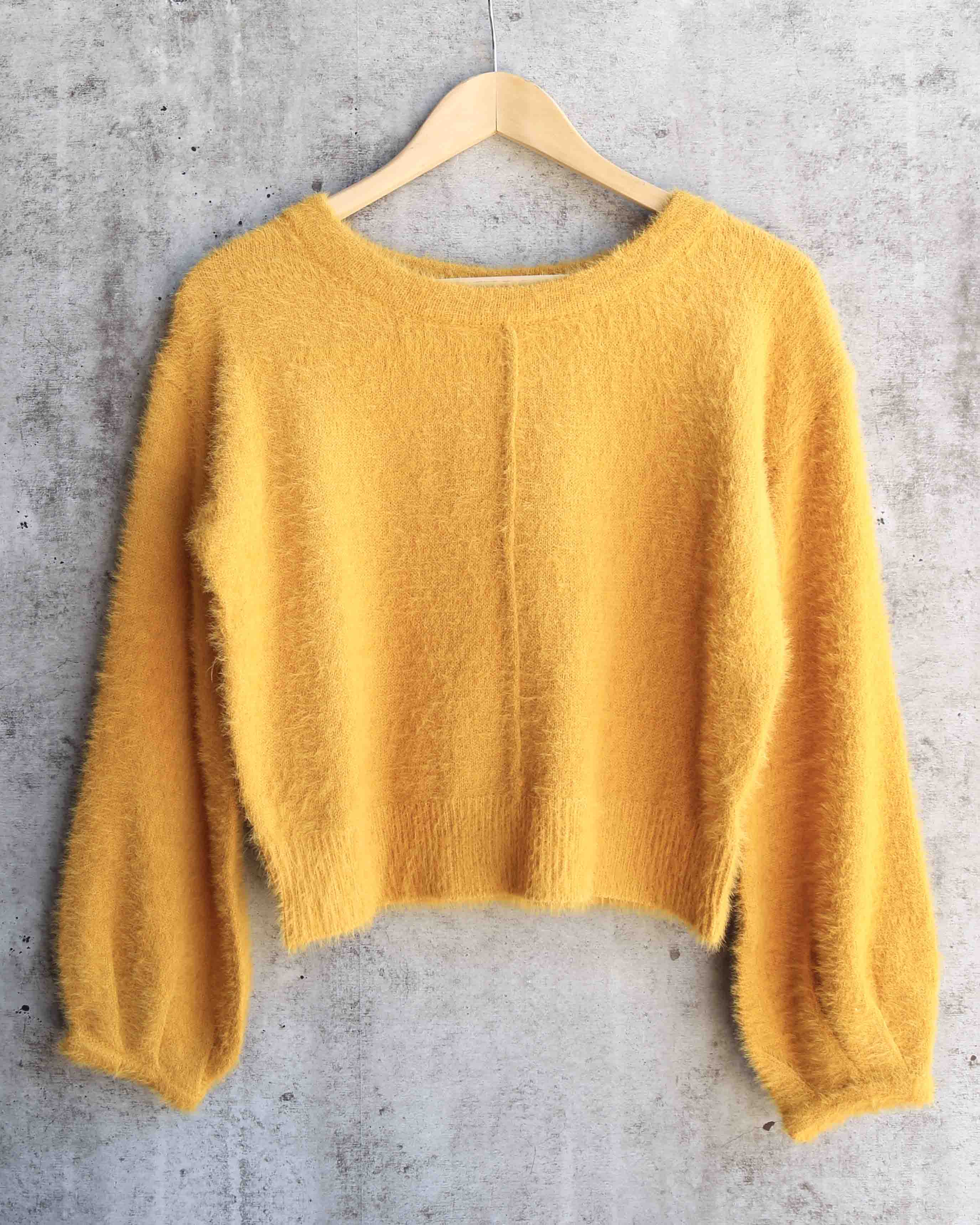 Fuzzy Cropped Sweater in More Colors – Shop Hearts