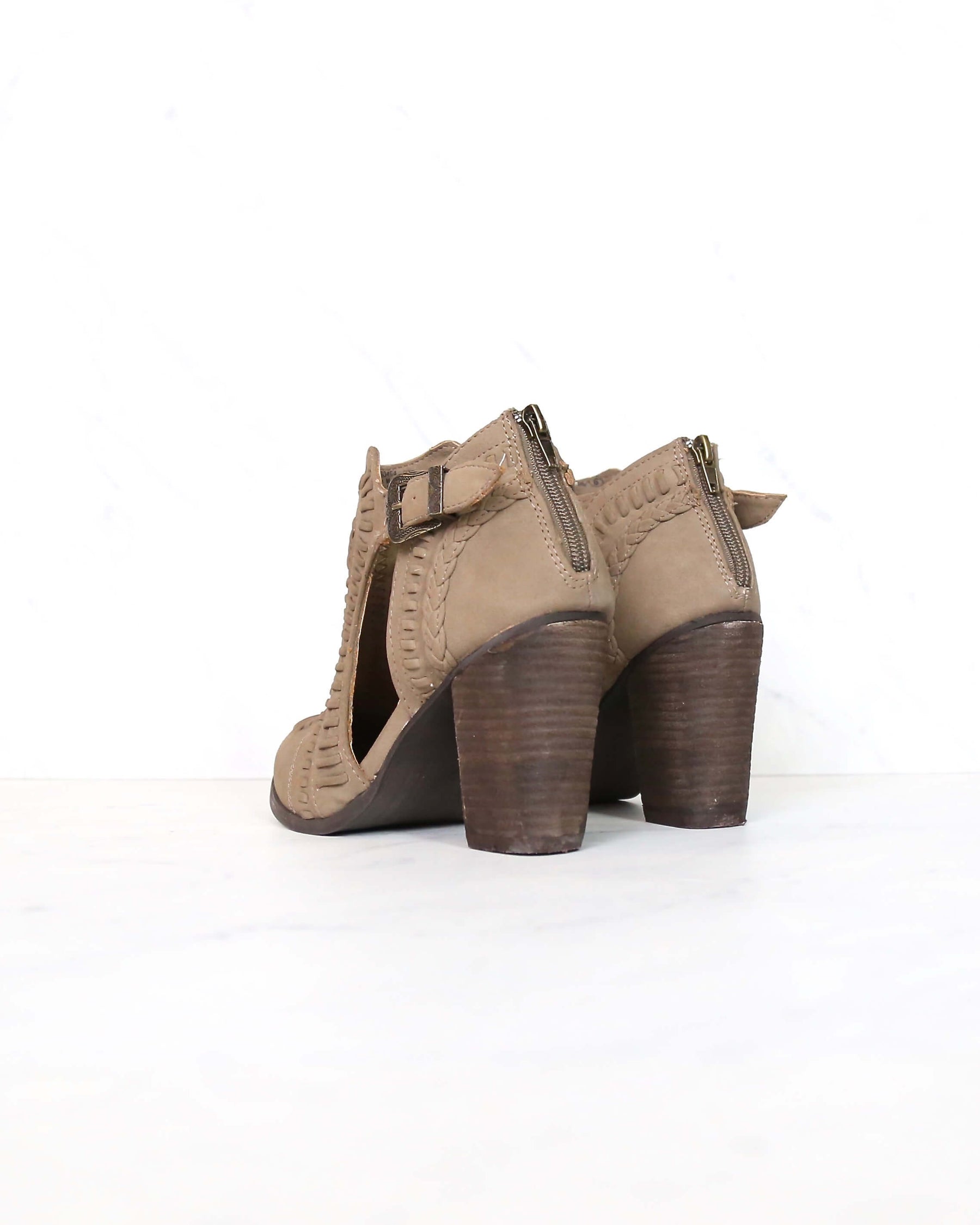Not Rated - Nara cutout western inspired booties - Taupe – Shop Hearts