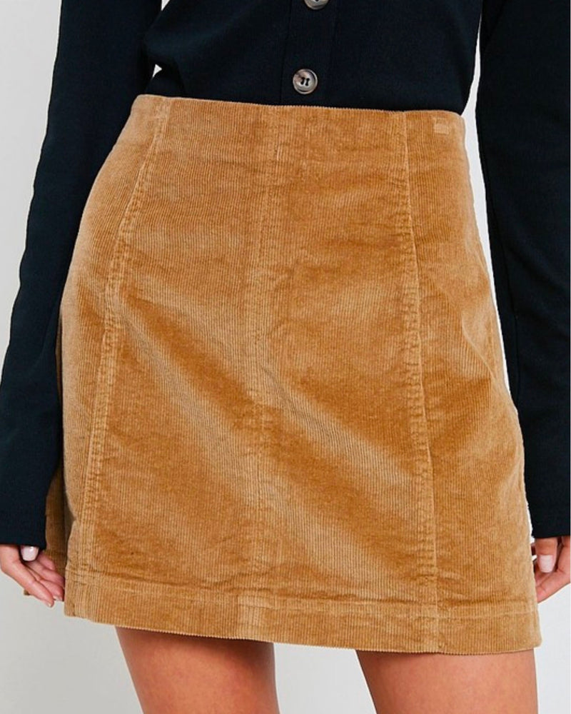 Corduroy Mini Skirt in Taupe – Shop Hearts