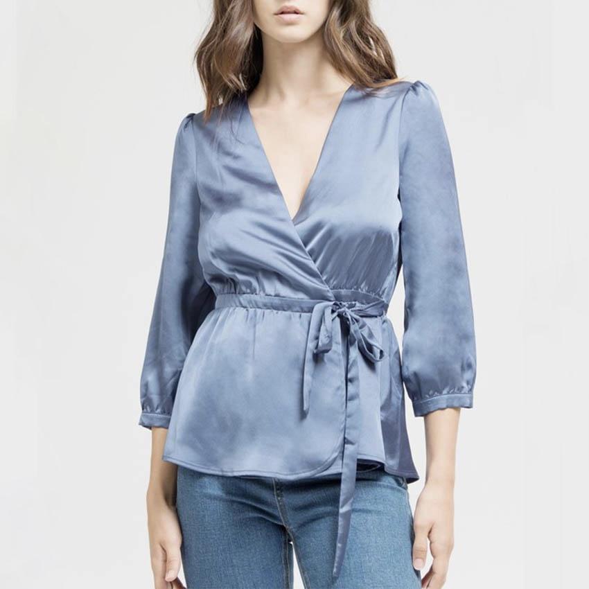Satin Dream Top in French Blue – Shop Hearts