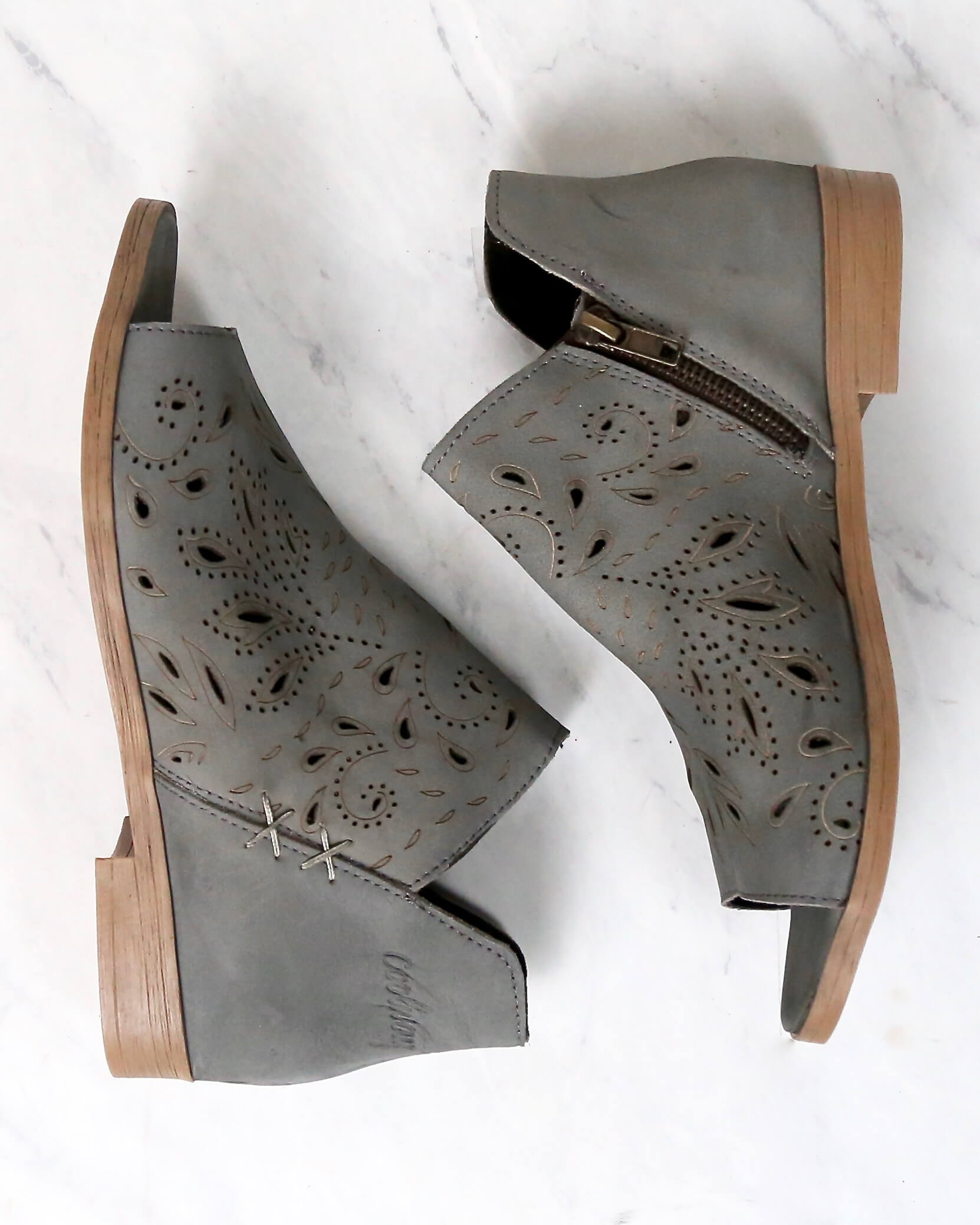 Coolway - Nelia Laser Cut Open Toe Bootie in More Colors – Shop Hearts