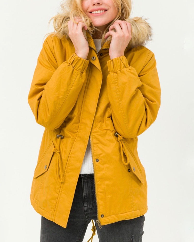 Faux Sherpa Lined Military Hooded Utility Parka Jacket in More Colors ...