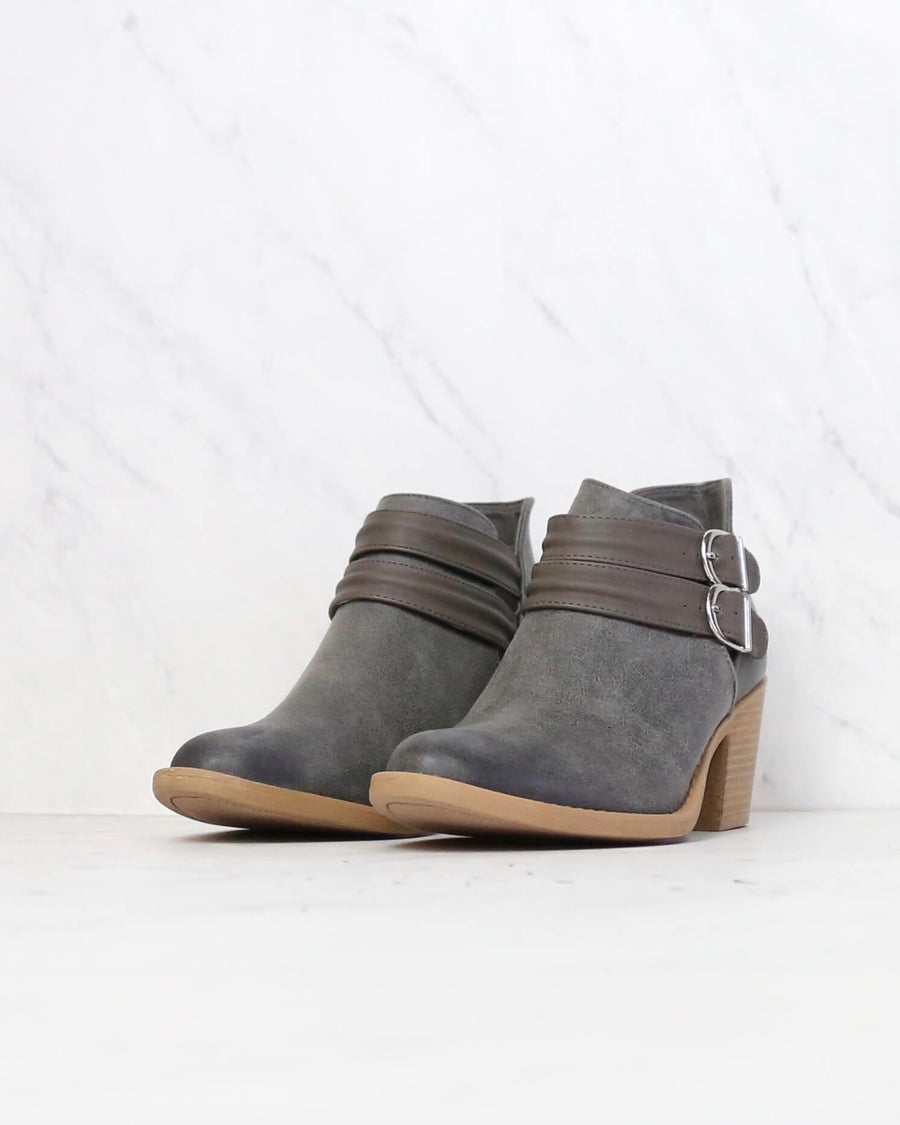Rascal Western Inspired Booties in Grey – Shop Hearts