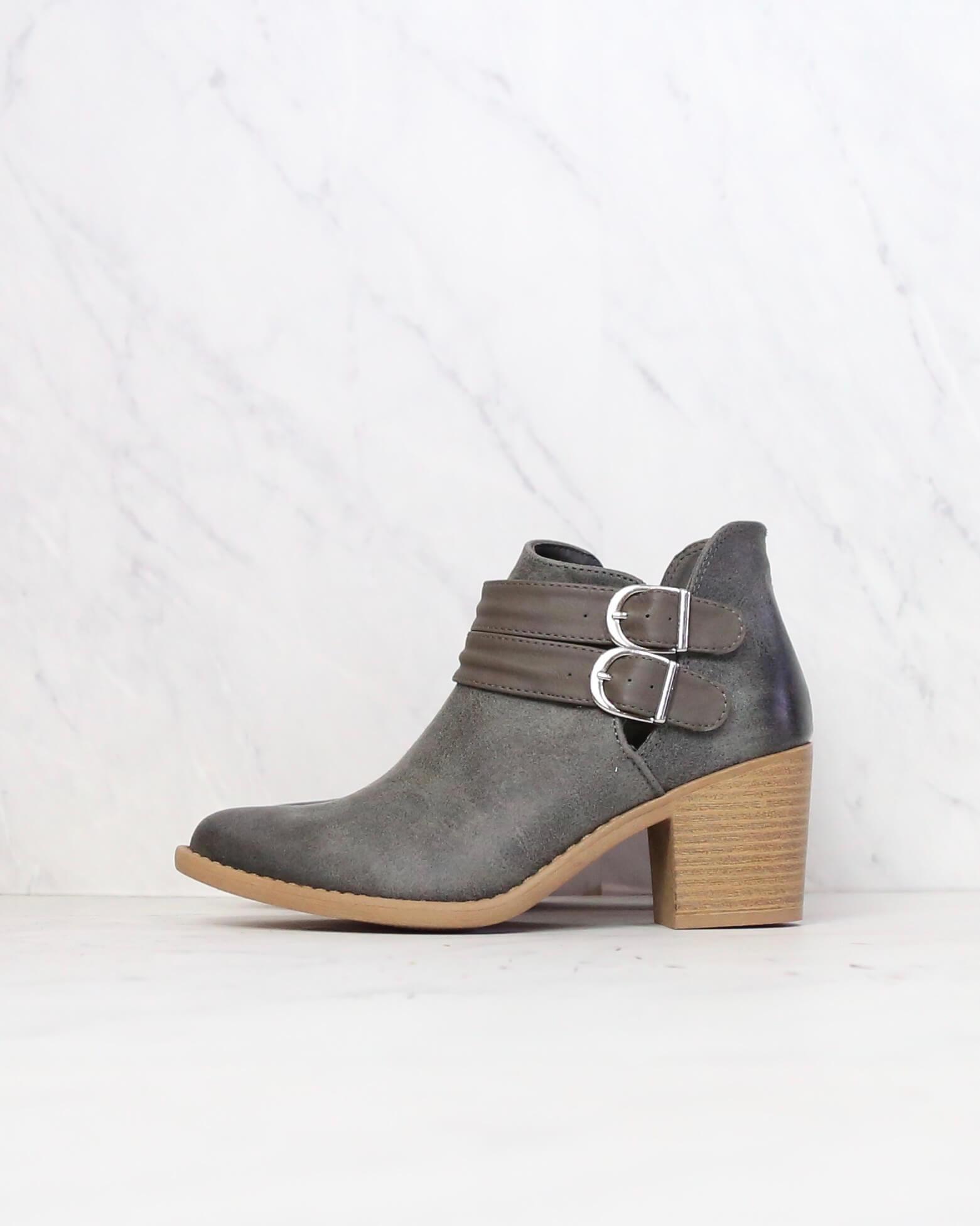 Rascal Western Inspired Booties in Grey – Shop Hearts