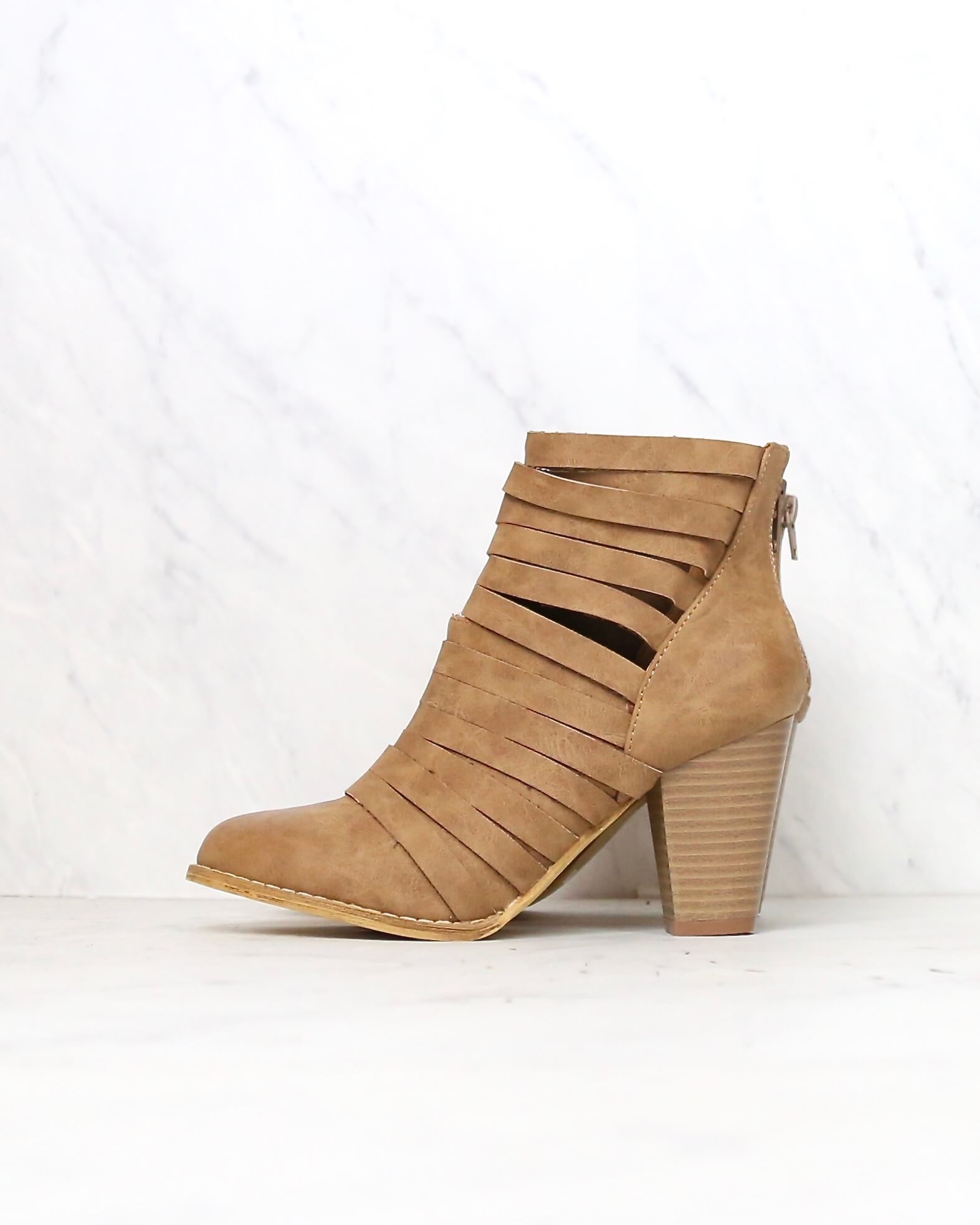 Eve Strappy Stacked Chunky Ankle Booties in More Colors – Shop Hearts