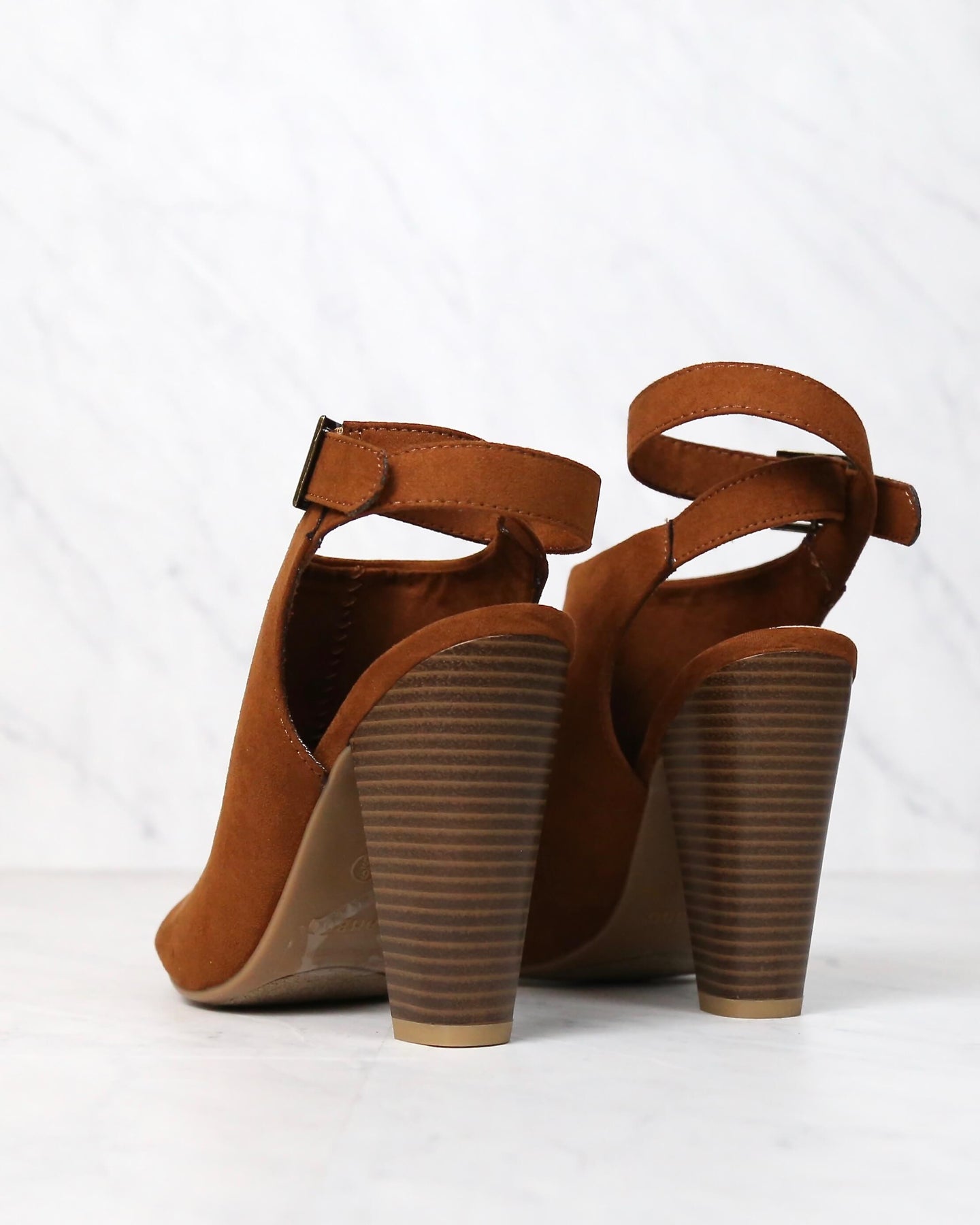 Vegan Suede Wrap Around Ankle Peep Toe Booties in More Colors – Shop Hearts